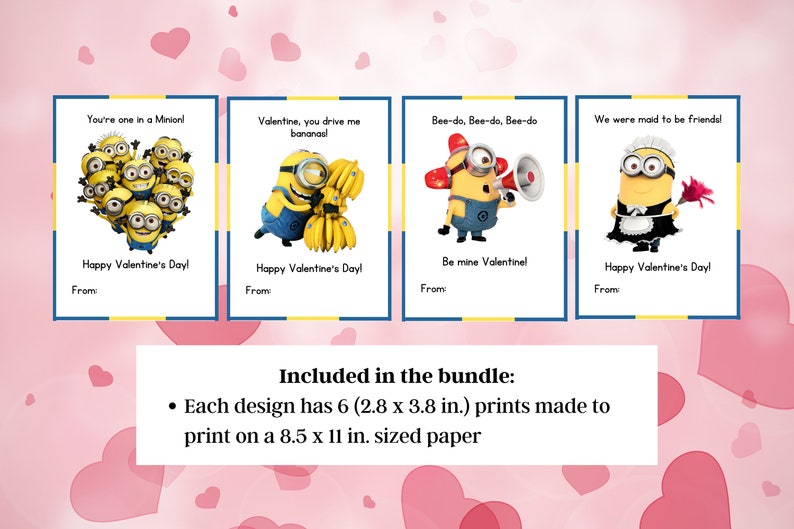 Minion Kids Valentine Cards | Despicable Me Kids Valentine's Day Cards ...