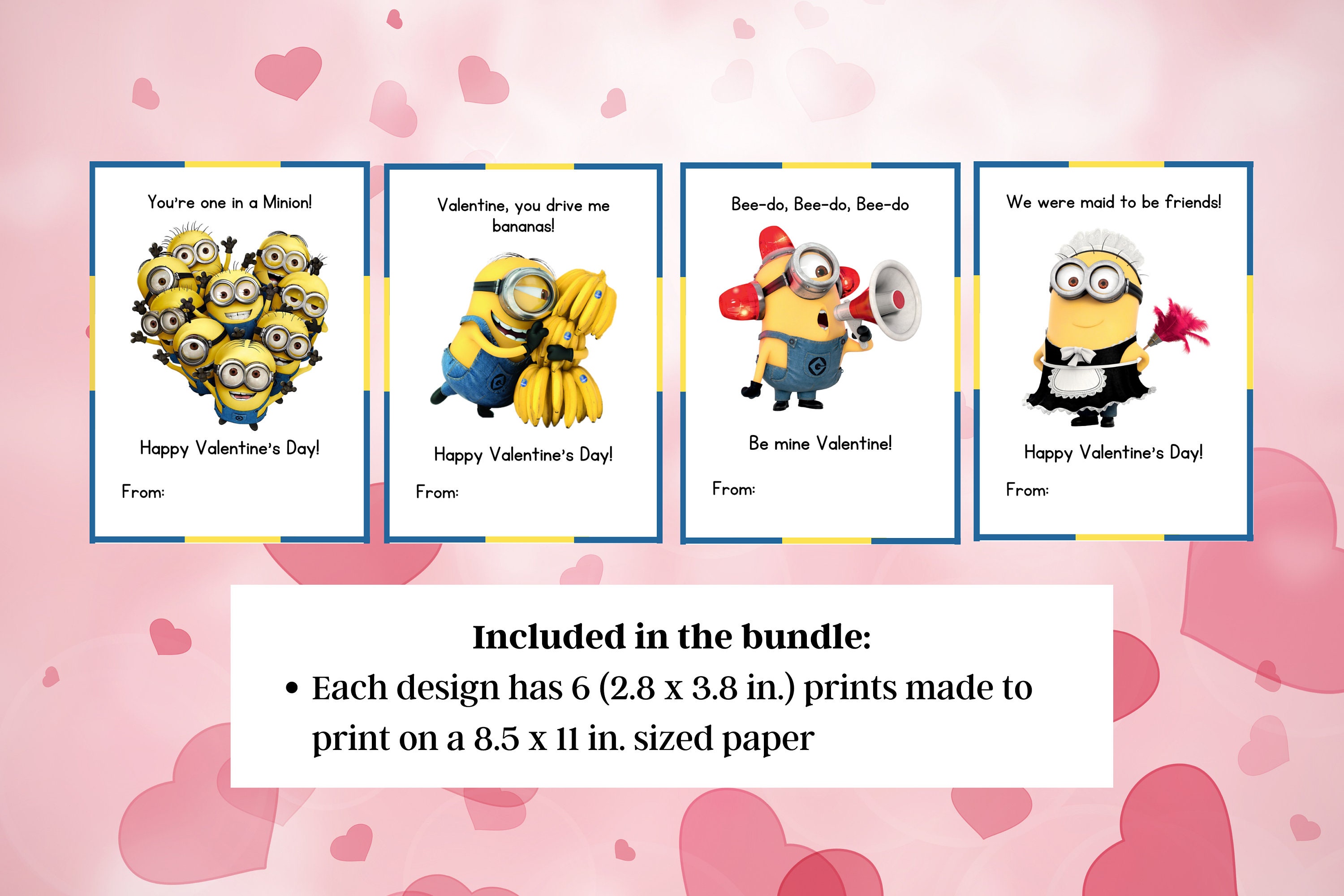 Minion Kids Valentine Cards | Despicable Me Kids Valentine's Day Cards ...