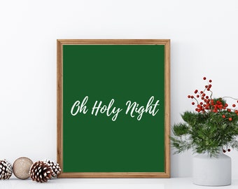 Oh Holy Night, Printable Christmas, Wall Art Printables, Christmas ...
