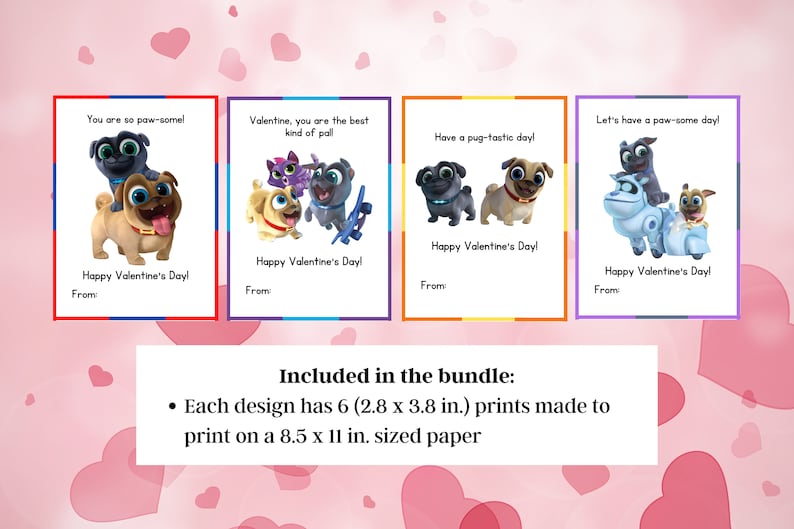 Puppy Dog Pals Kids Valentine Cards Kids Valentine's Day Cards ...