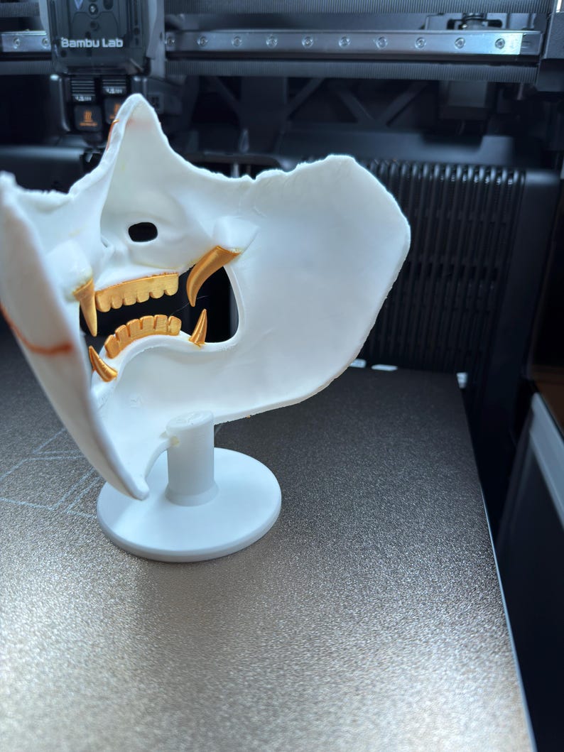 Ghost of Yōtei Mask & Stand | Atsu Samurai Shogun Menpo Demon ...