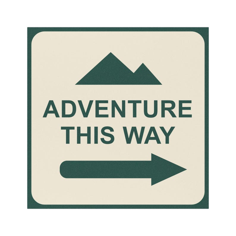 Adventure This Way Car Magnet | Road Trip Mountain Arrow - Etsy