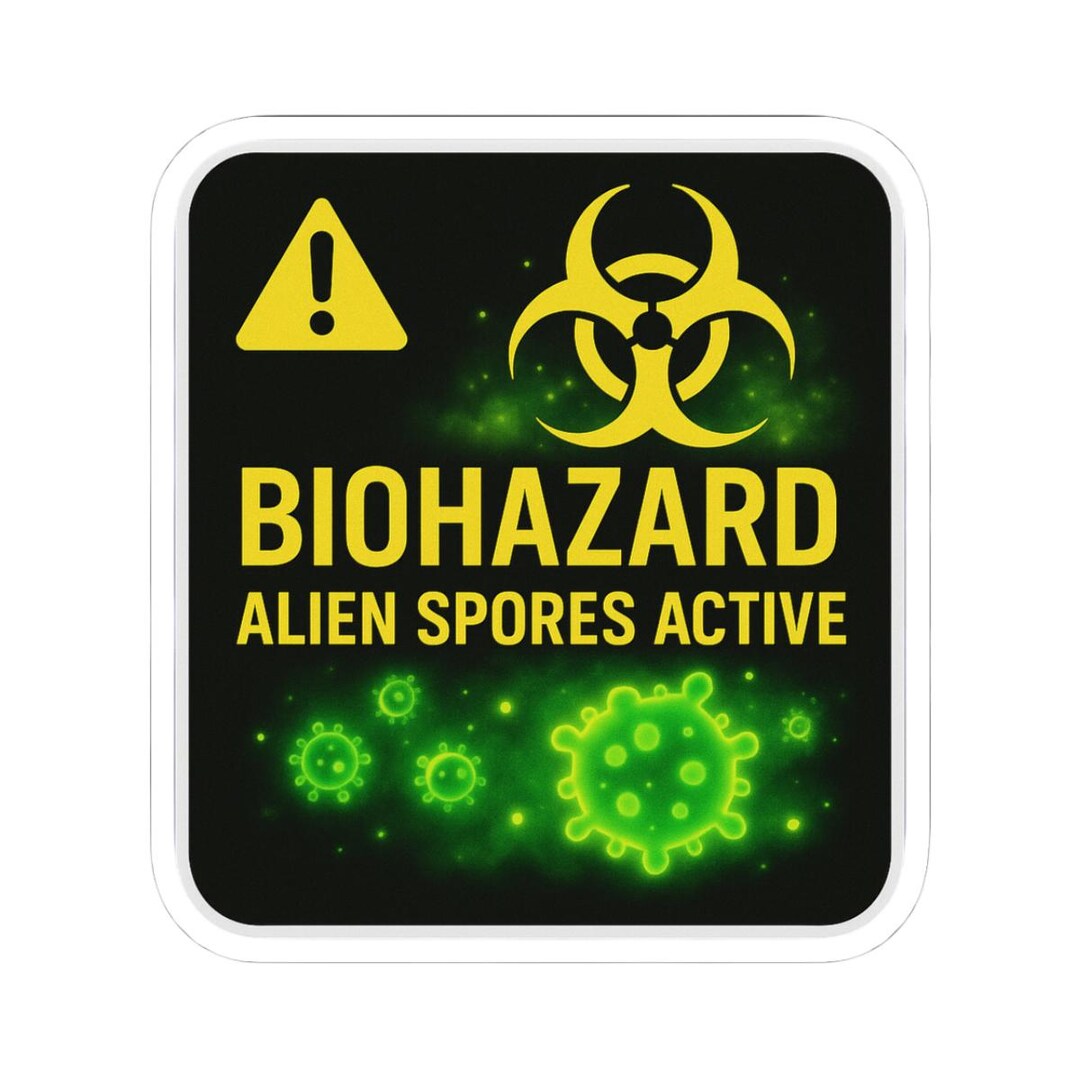 Biohazard Alien Spores Stickers: Sci-fi Gamer Decor - Etsy