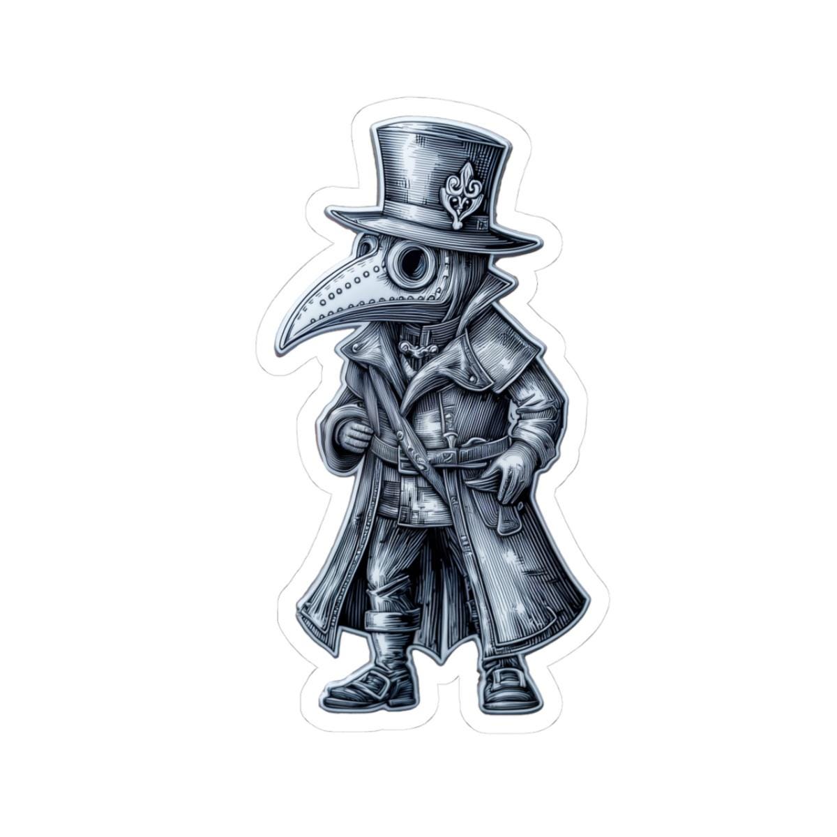 Vintage Plague Doctor Kiss-cut Stickers, Dark Gothic Art, Laptop Decor ...