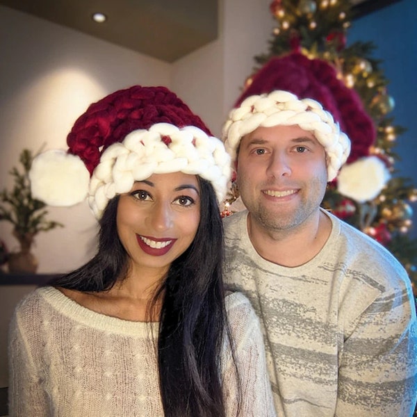 Knitted Santa Hat - Etsy