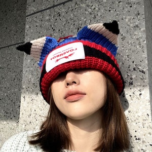 Loverboy Fox Design Multi-colored Cat Pig Ear Warm Knitted Hat - Etsy