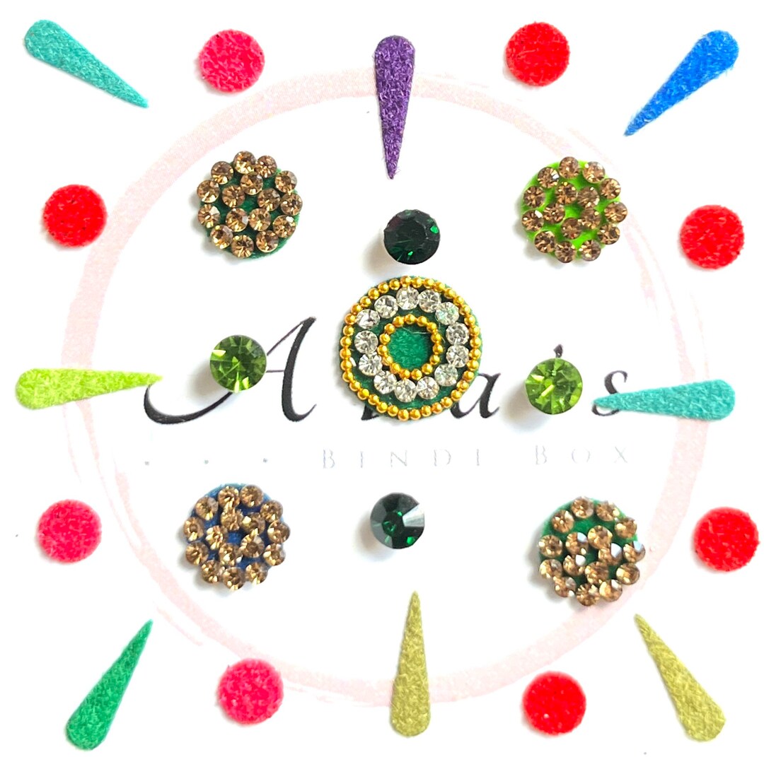Long and Round Mix Bindis Avas Bindi Box - Etsy