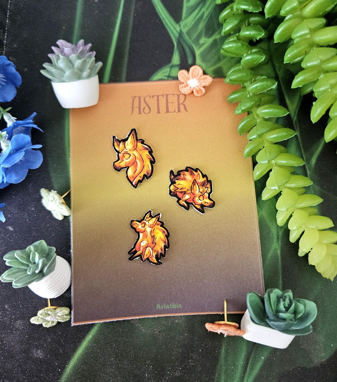 Mini Aster the Hedgehog Pins - Etsy