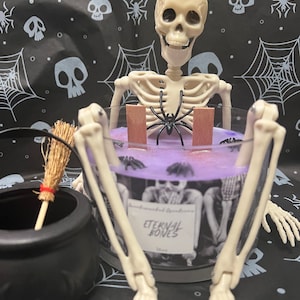 Skeleton Candles Halloween Decor Spooky Candle Art Unique Handcrafted ...