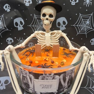 Skeleton Candles Halloween Decor Spooky Candle Art Unique Handcrafted ...