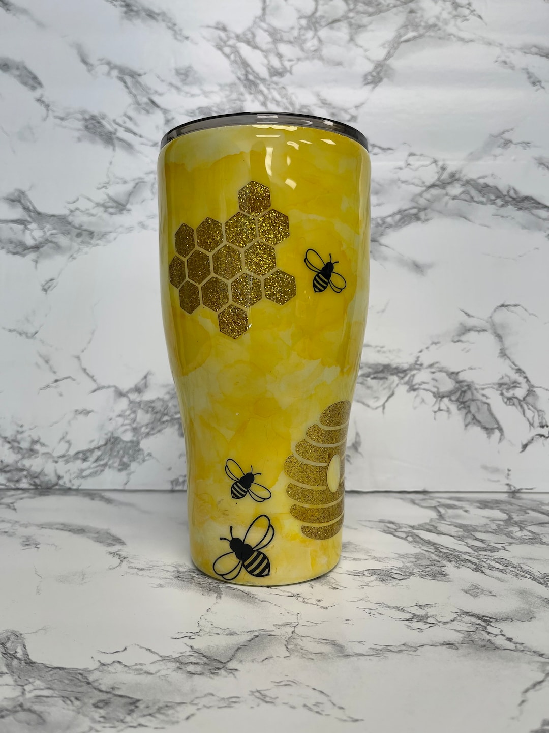 Bee Tumbler, Honey Bee, Bumble Bee, Epoxy Tumbler, Glitter Tumbler, - Etsy