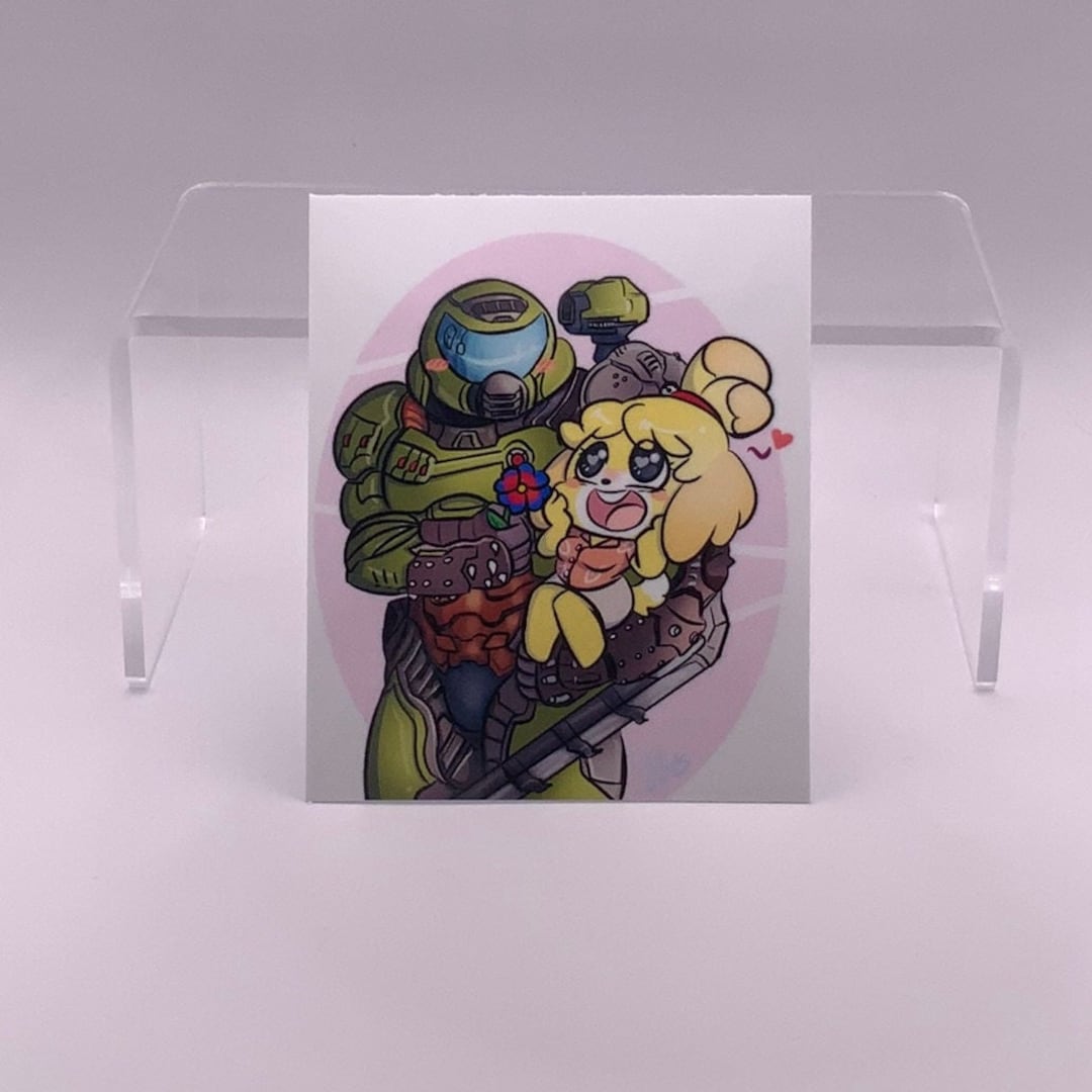 Doom X Isabelle Crossover Vinyl Sticker - Laptop Decal - Etsy