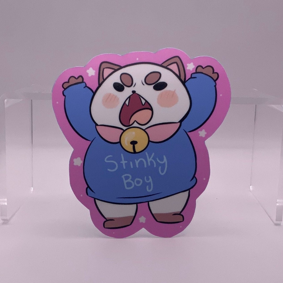 Stinky Boy Puppy Cat Vinyl Sticker - Laptop Decal - Etsy