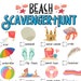 Beach Scavenger Hunt Summer Scavenger Hunt for Kidsn Beach Scavenger ...