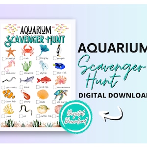 Aquarium Scavenger Hunt Ocean Scavenger Hunt Aquarium Field Trip Under ...