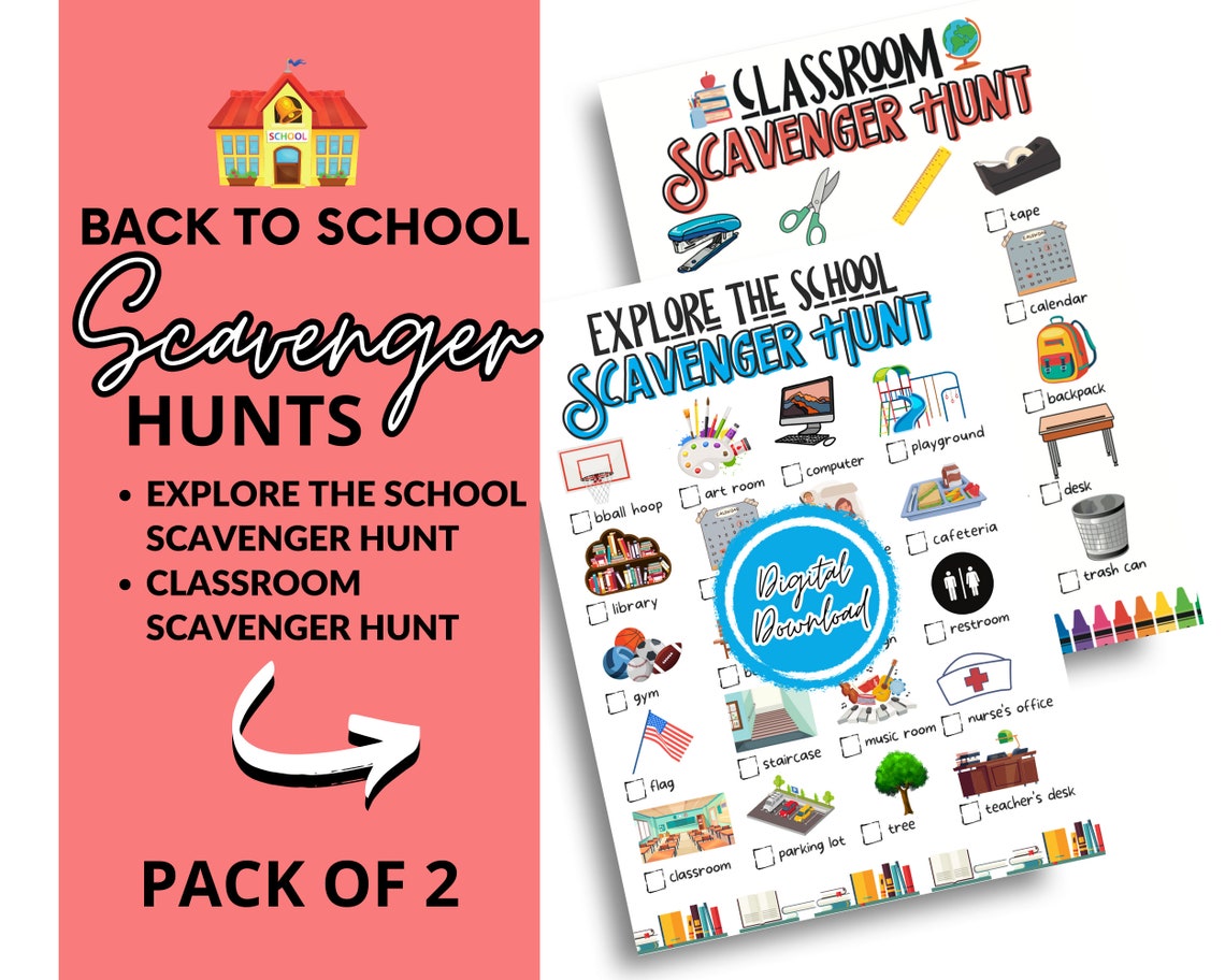 Classroom Scavenger Hunt Back to School Scavenger Hunt Scavenger Hunt ...