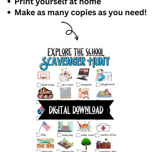 Explore the School Scavenger Hunt | Back to School Scavenger Hunt ...
