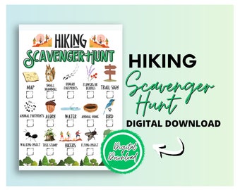Nature Scavenger Hunt Bundle Outdoor Game for Kids Printable Camping ...