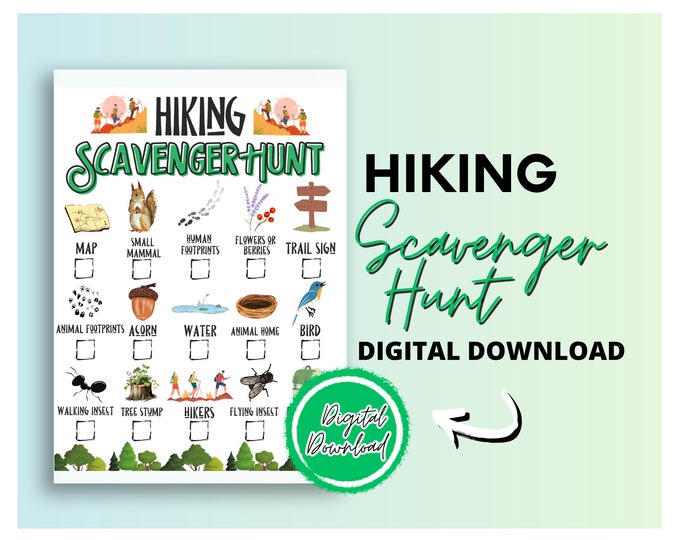Printable Nature Scavenger Hunt for Kids | Outdoor Scavenger Hunt ...