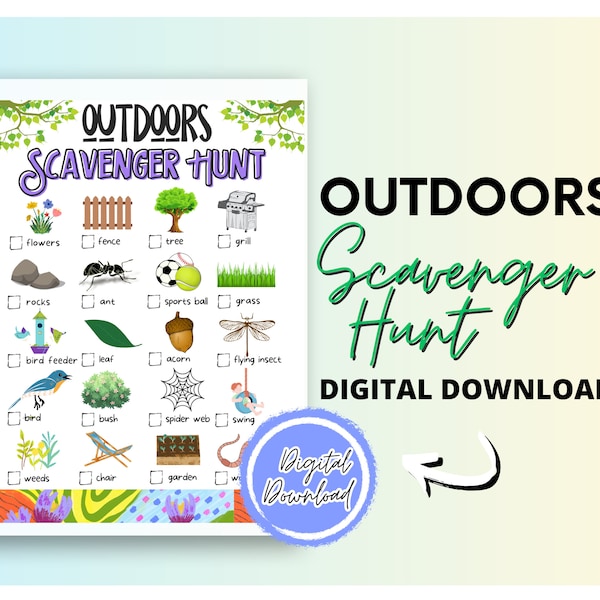 Neighborhood Scavenger Hunt - Etsy