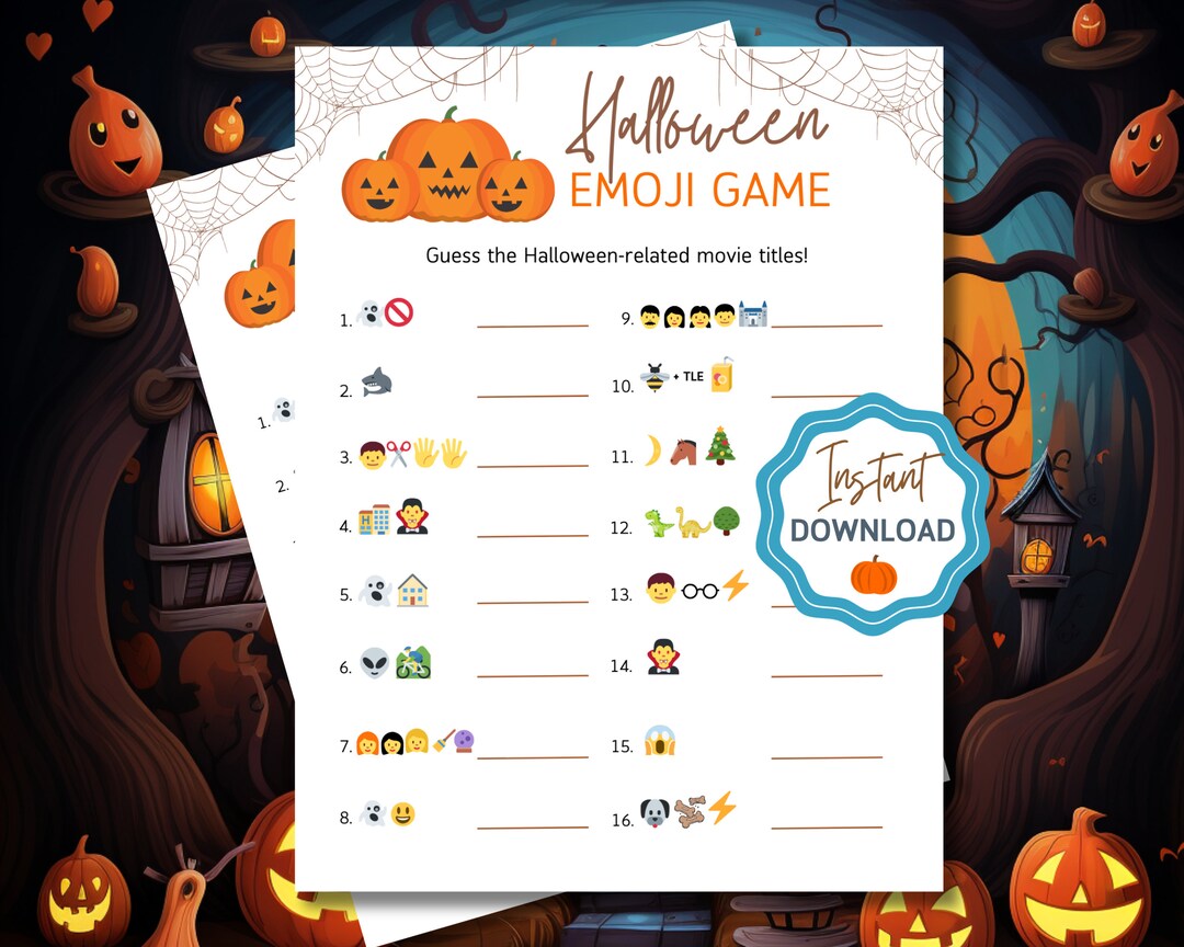 Halloween Emoji Pictionary Halloween Emoji Game Halloween Cute ...