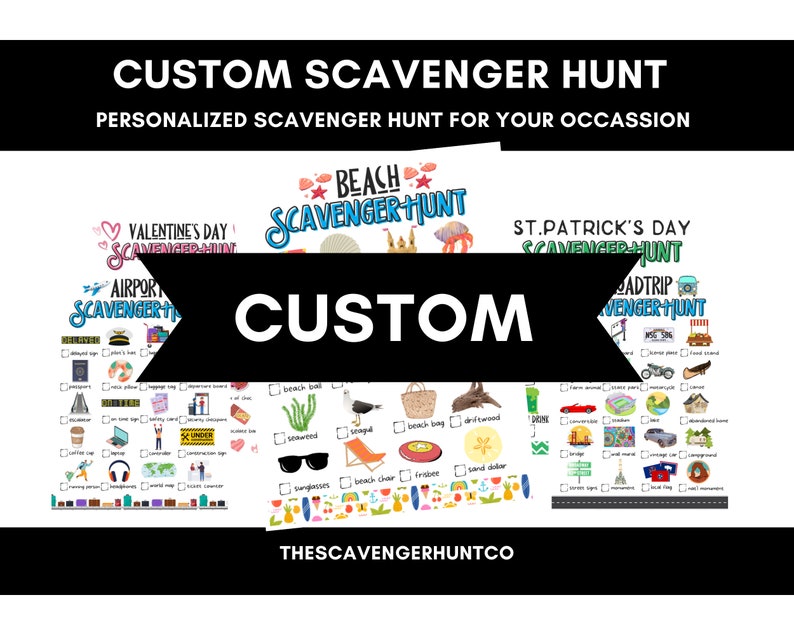 Personalized Scavenger Hunt | Custom Scavenger Hunt | Scavenger Hunt ...