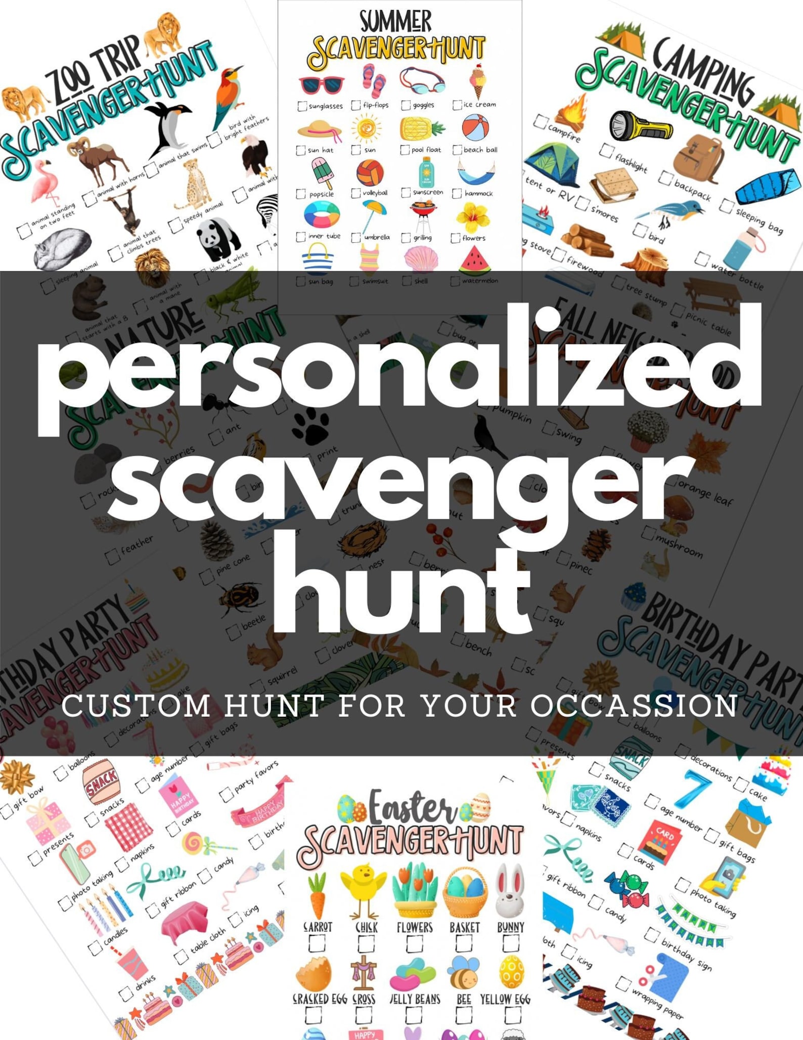 Personalized Scavenger Hunt Custom Scavenger Hunt - Etsy