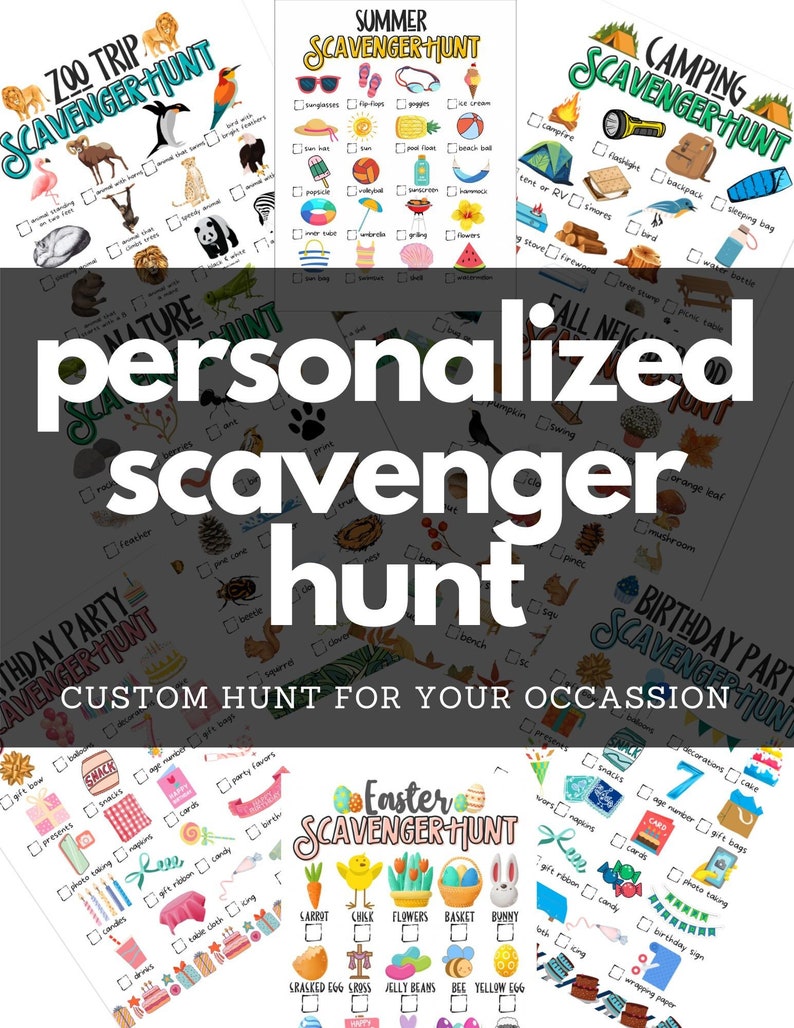 Personalized Scavenger Hunt Custom Scavenger Hunt - Etsy