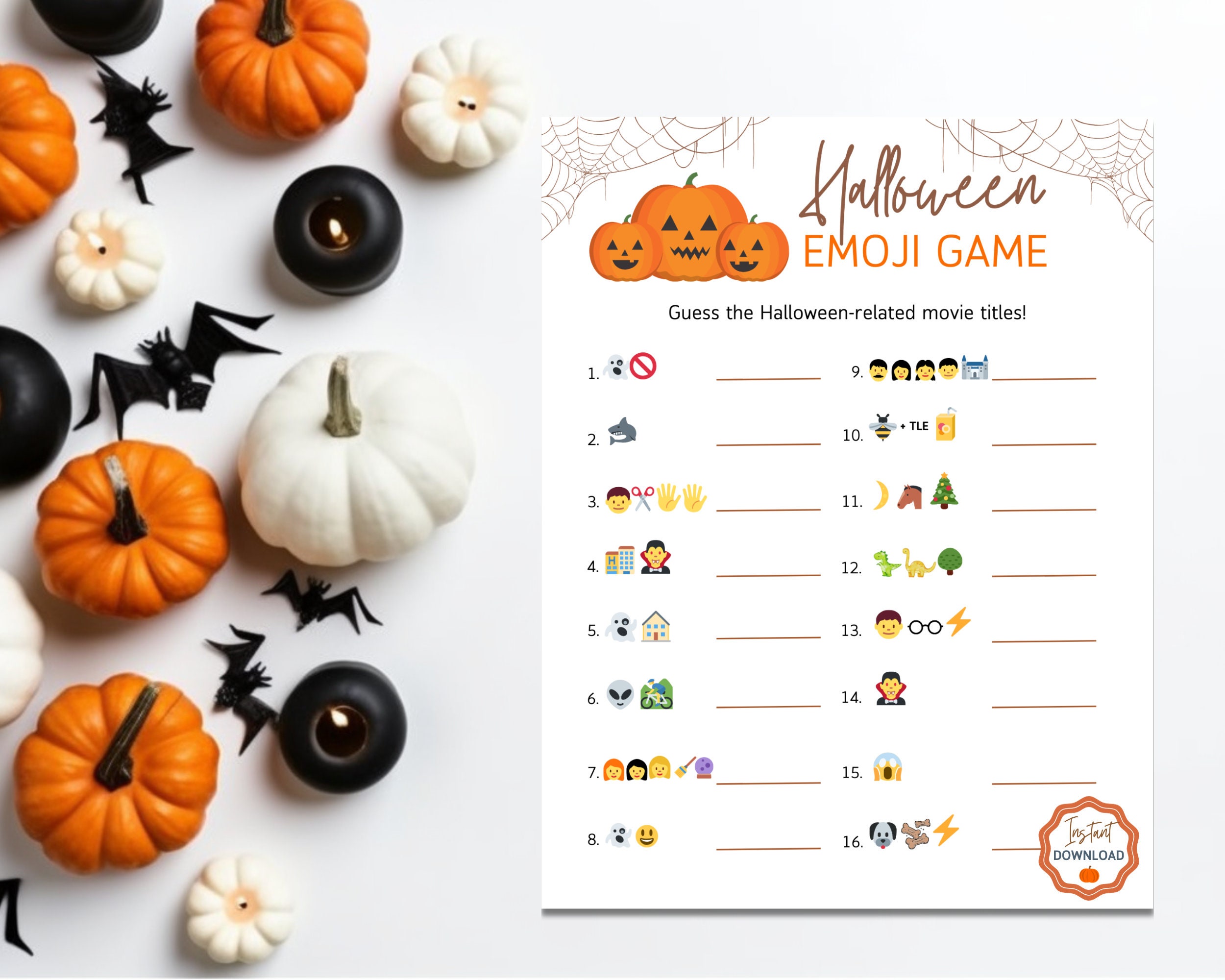 Halloween Emoji Pictionary Halloween Emoji Game Halloween Cute ...