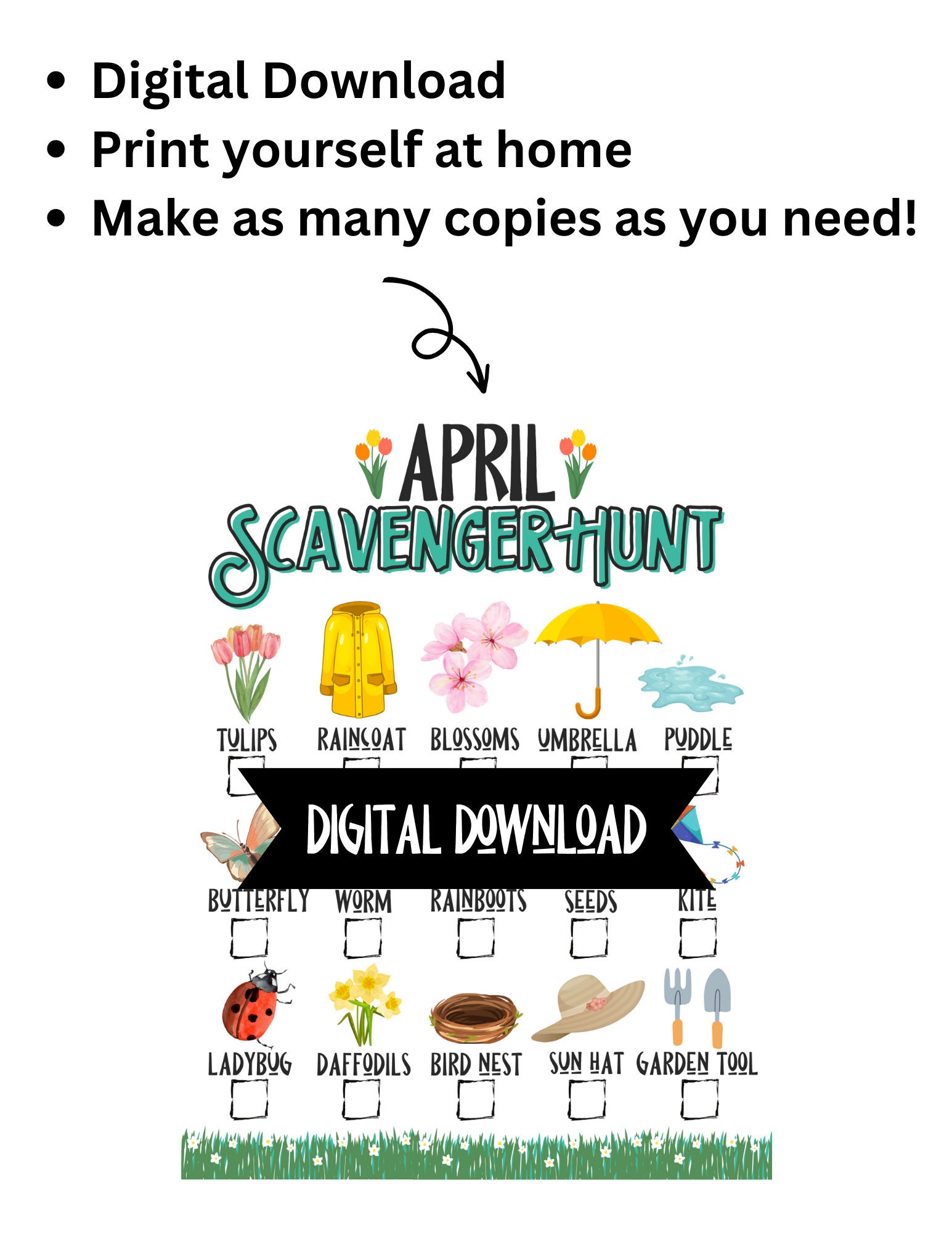 Spring Scavenger Hunt | Spring Printable Game | Spring Classroom ...