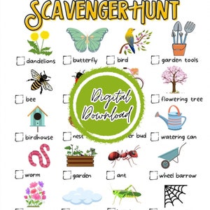 Spring Scavenger Hunt for Kids | Spring Printable | Spring Nature ...