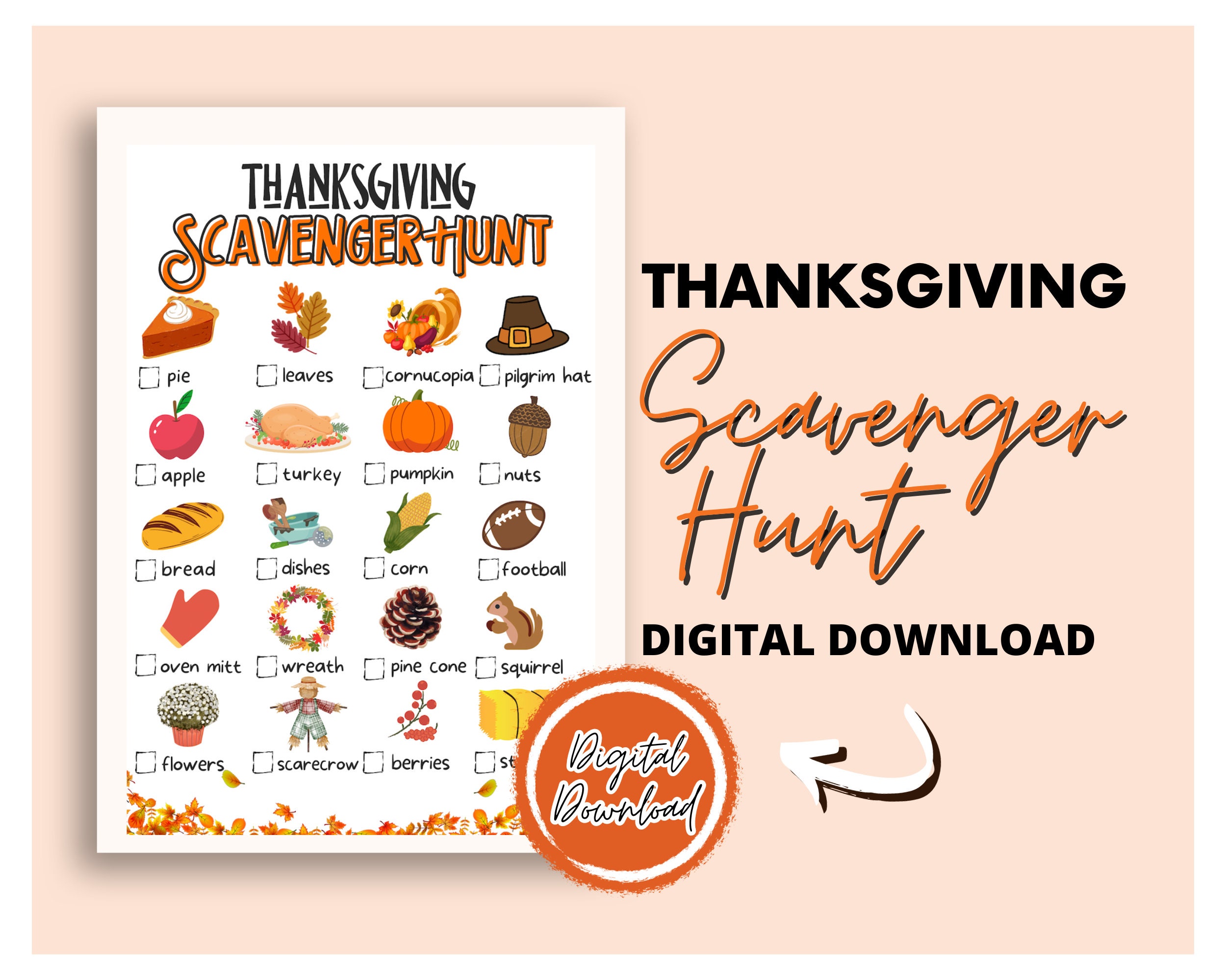 Fall Scavenger Hunts for Kids: Bundle of 4 | Kids Scavenger Hunt ...