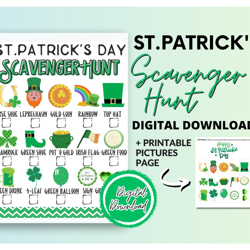 St Patricks Day Scavenger Hunt - Etsy