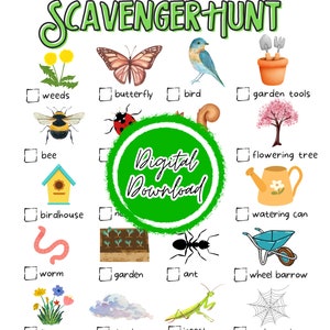 Spring Scavenger Hunt for Kids | Spring Printable | Nature Study ...
