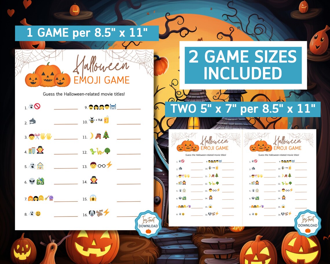 Halloween Emoji Pictionary Halloween Emoji Game Halloween Cute ...