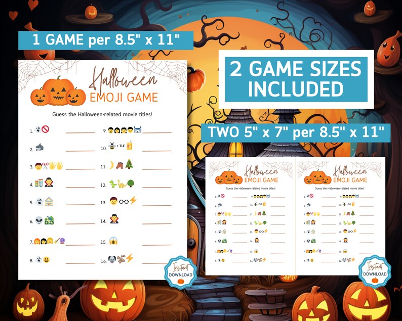 Halloween Emoji Pictionary Halloween Emoji Game Halloween Cute ...