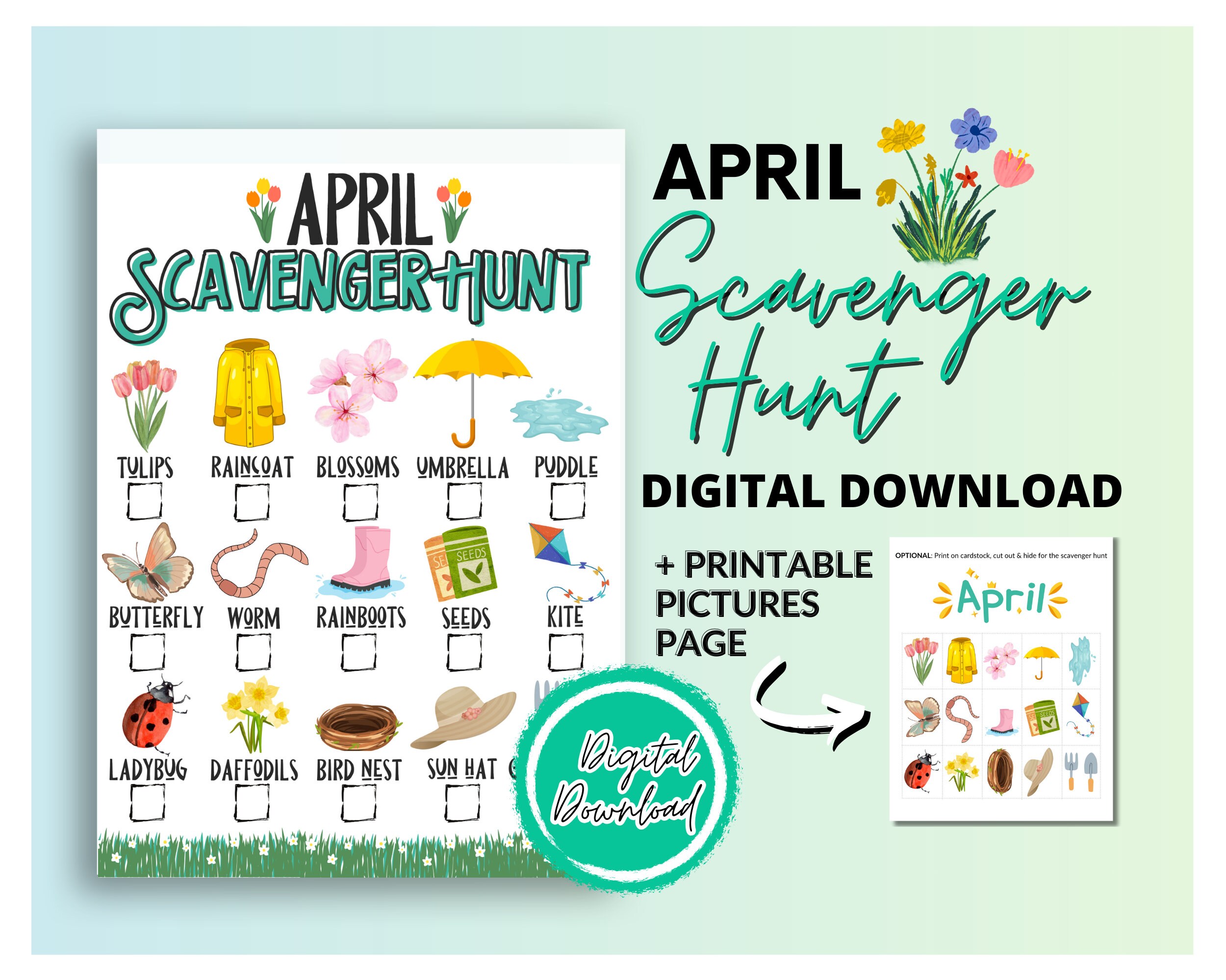 Spring Scavenger Hunt | Spring Printable Game | Spring Classroom ...
