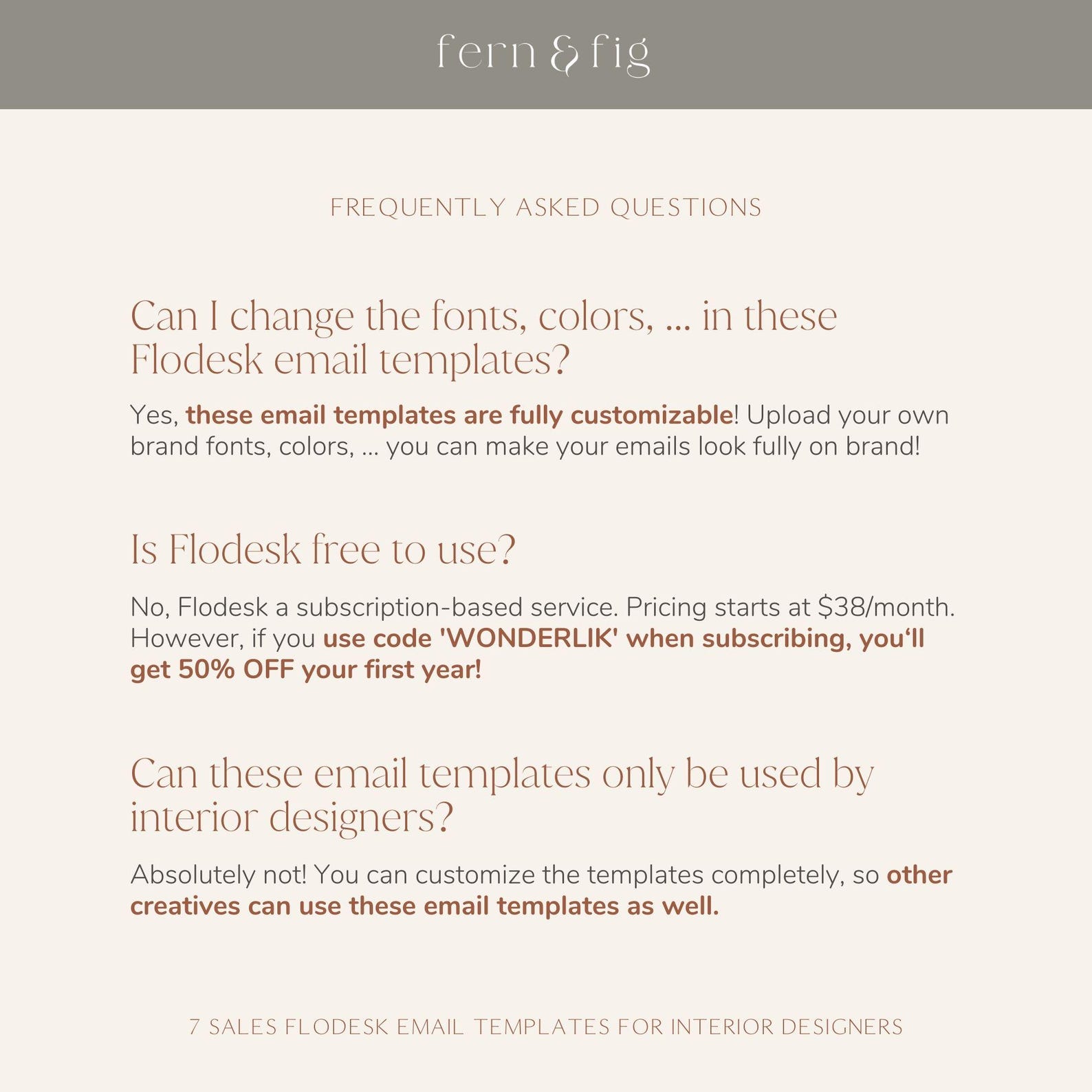 Flodesk Email Templates for Interior Designers | Sales Flodesk Email ...