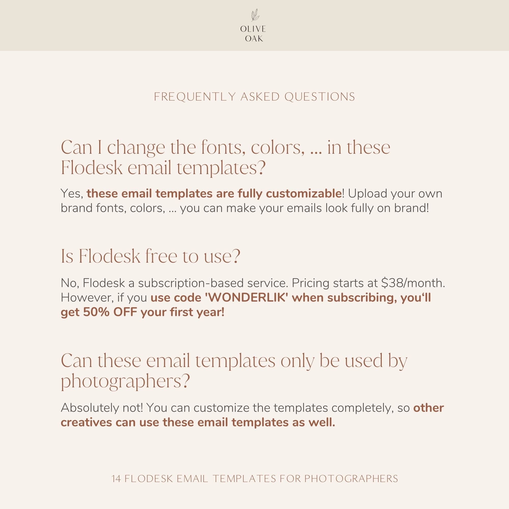 Flodesk Email Templates for Photographers Elegant Flodesk Email ...