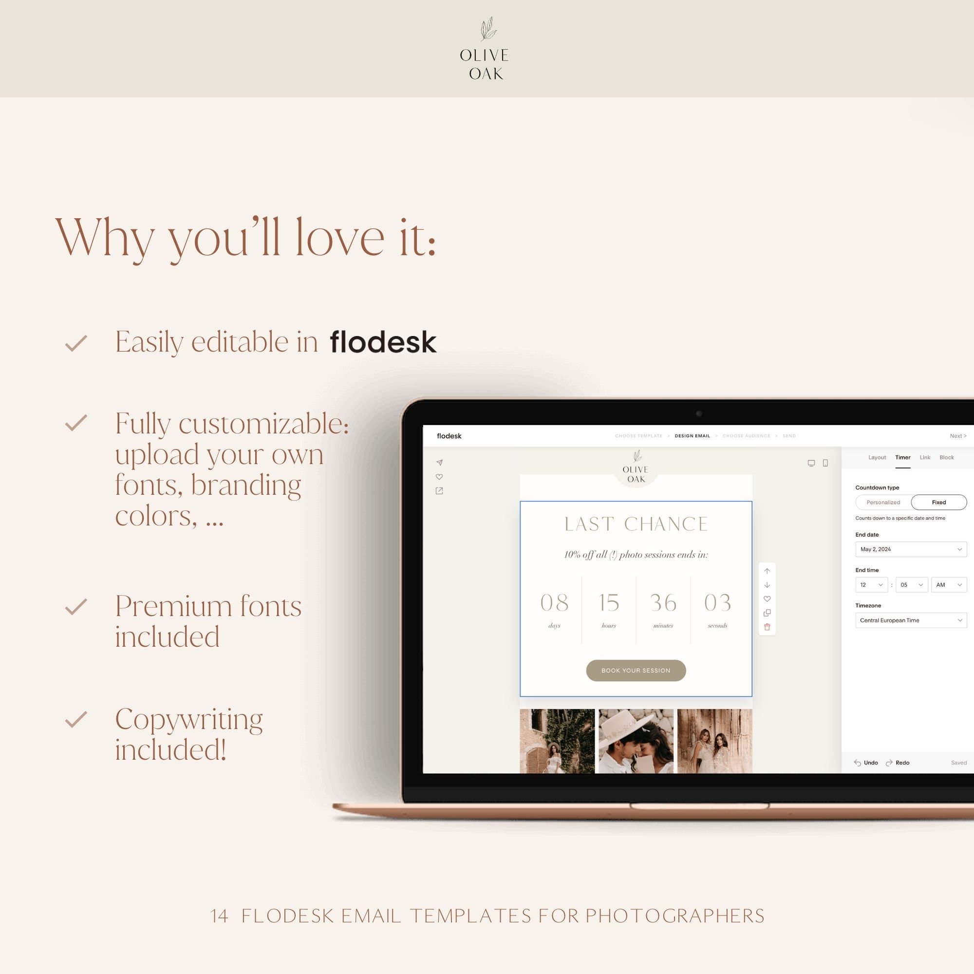 Flodesk Email Templates for Photographers | Elegant Flodesk Email ...