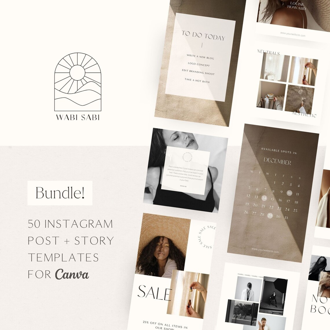 Minimal Instagram Post Story Templates for Canva Clean Instagram ...
