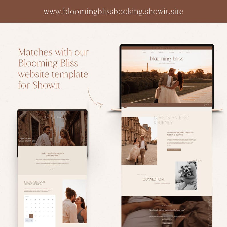 Boho Photography Showit Booking Page Template: Appointment Scheduling ...