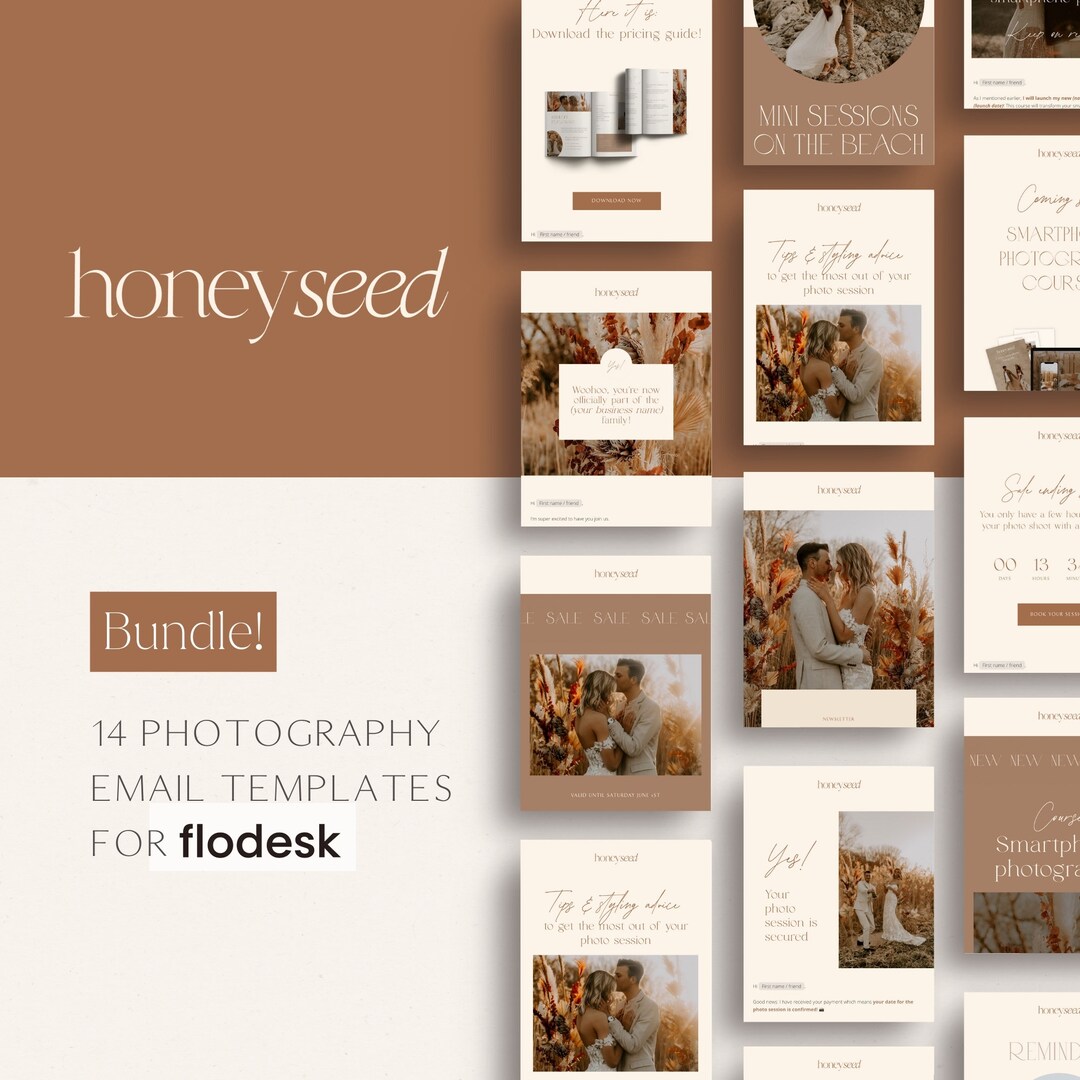 Boho Photography Email Templates: Flodesk Marketing Bundle (digital ...