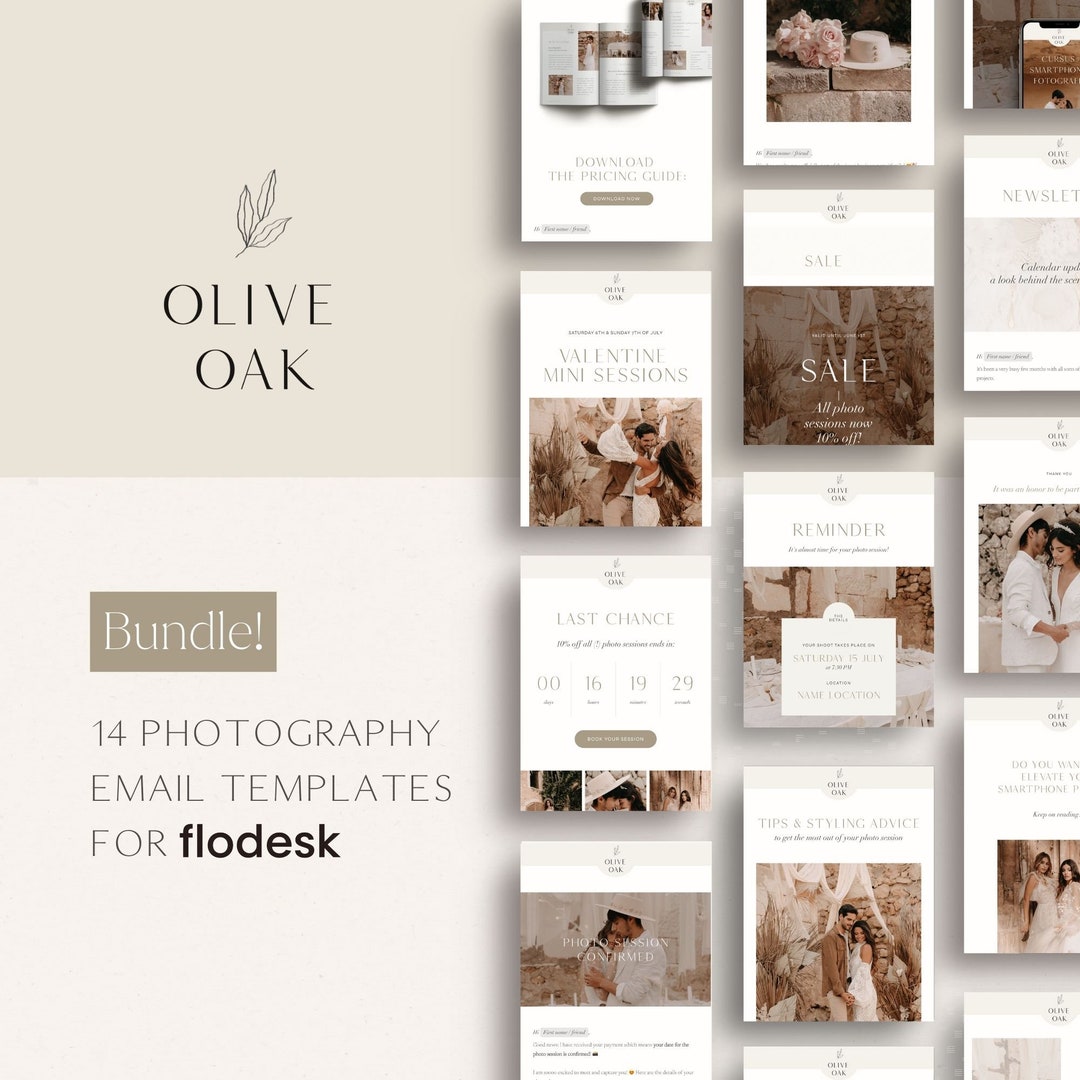 Flodesk Email Templates for Photographers | Elegant Flodesk Email ...