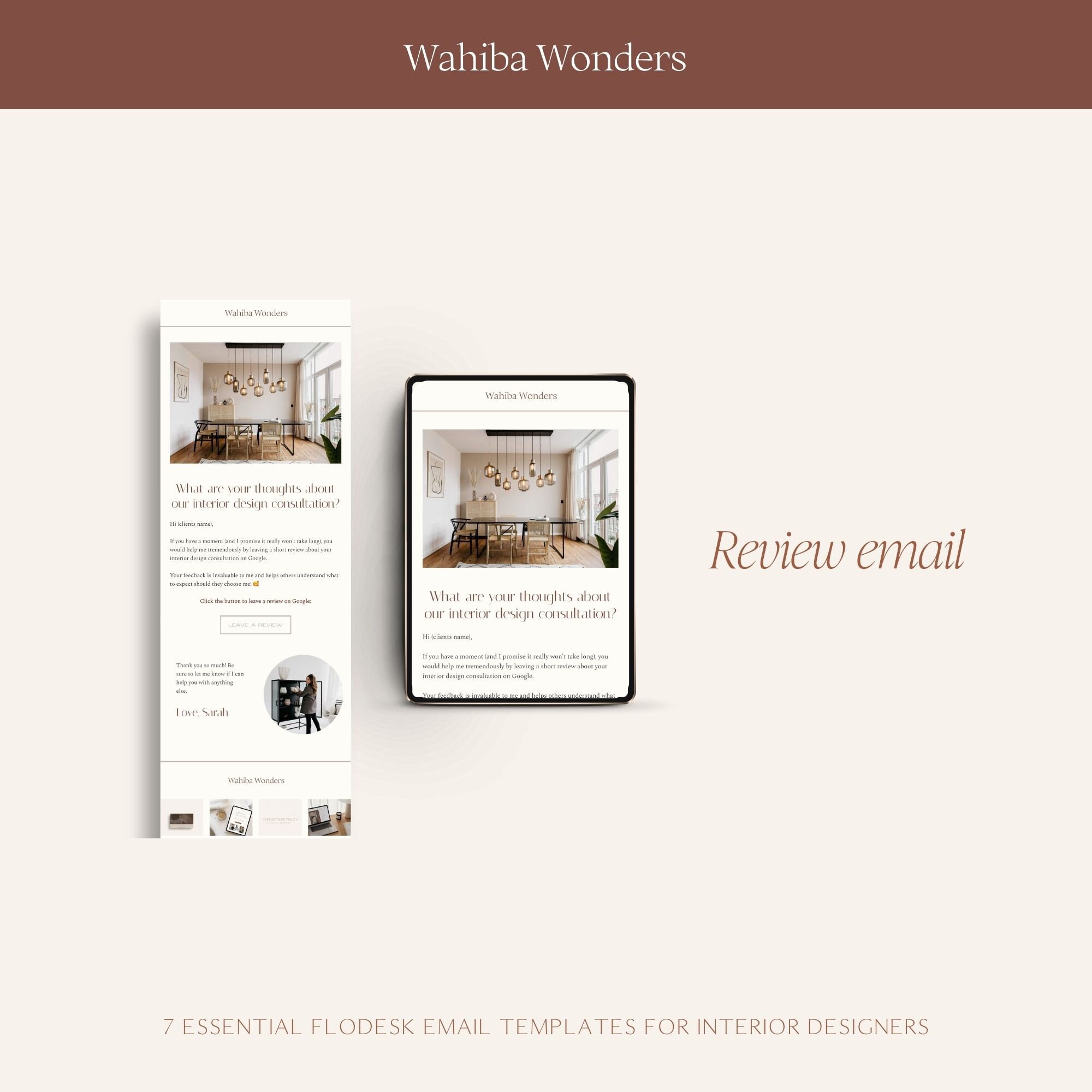 Interior Design Flodesk Email Templates | Minimal Flodesk Email ...