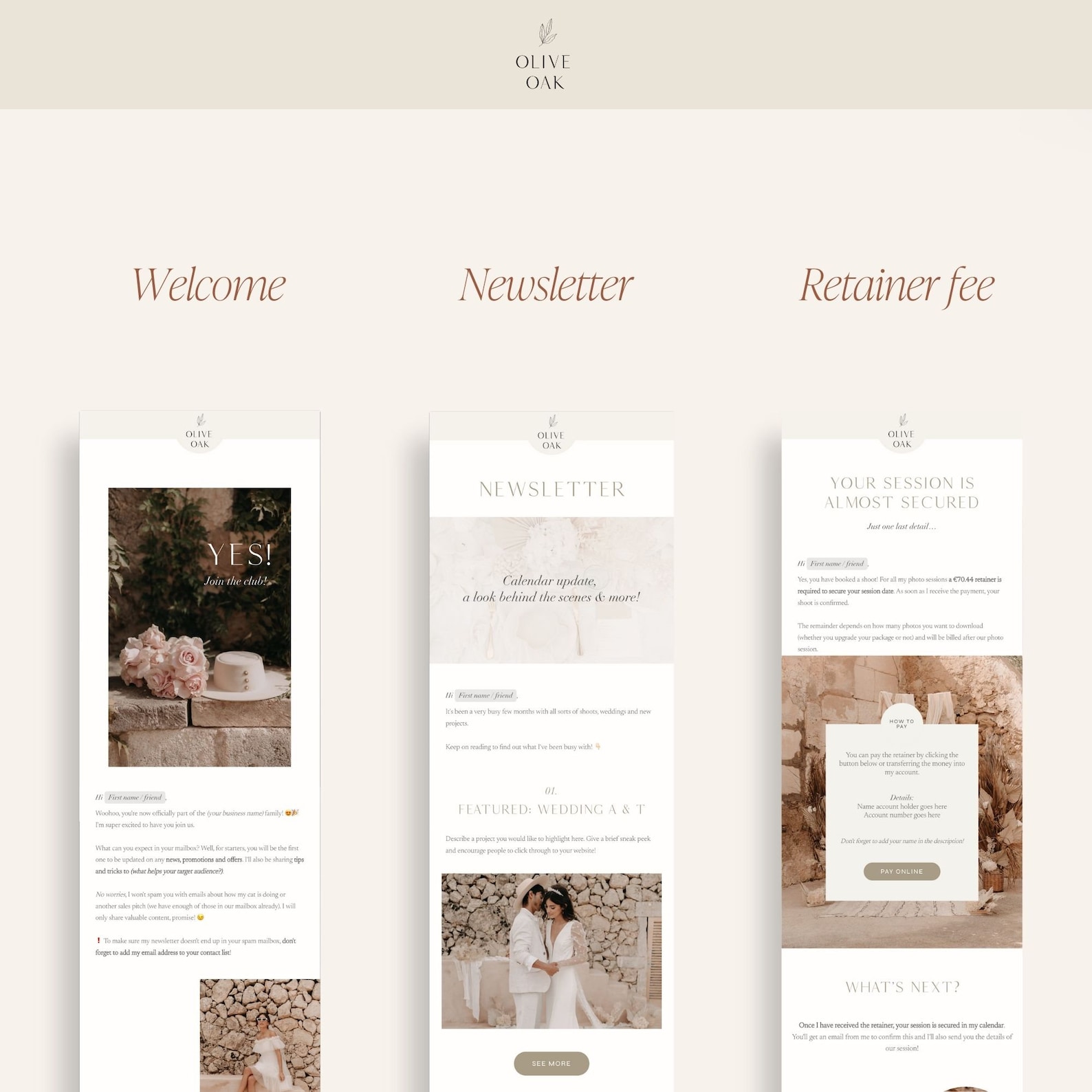 Flodesk Email Templates for Photographers | Elegant Flodesk Email ...