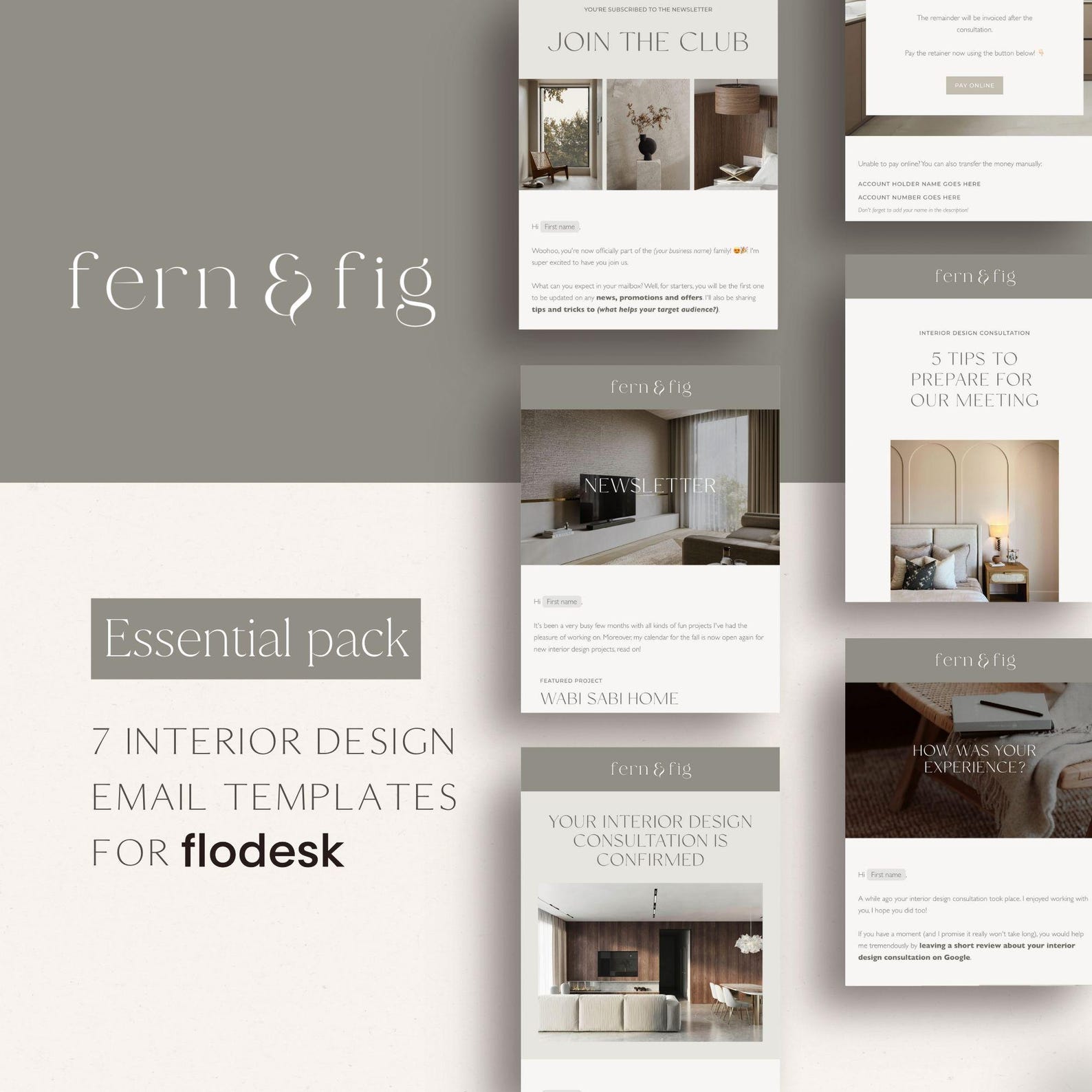 Flodesk Email Templates for Interior Designers | Essential Flodesk ...