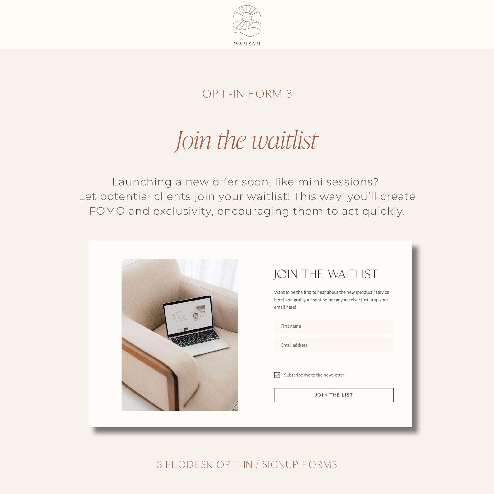 Minimalist Flodesk Opt-in Form Templates: Newsletter & Freebie (digital ...