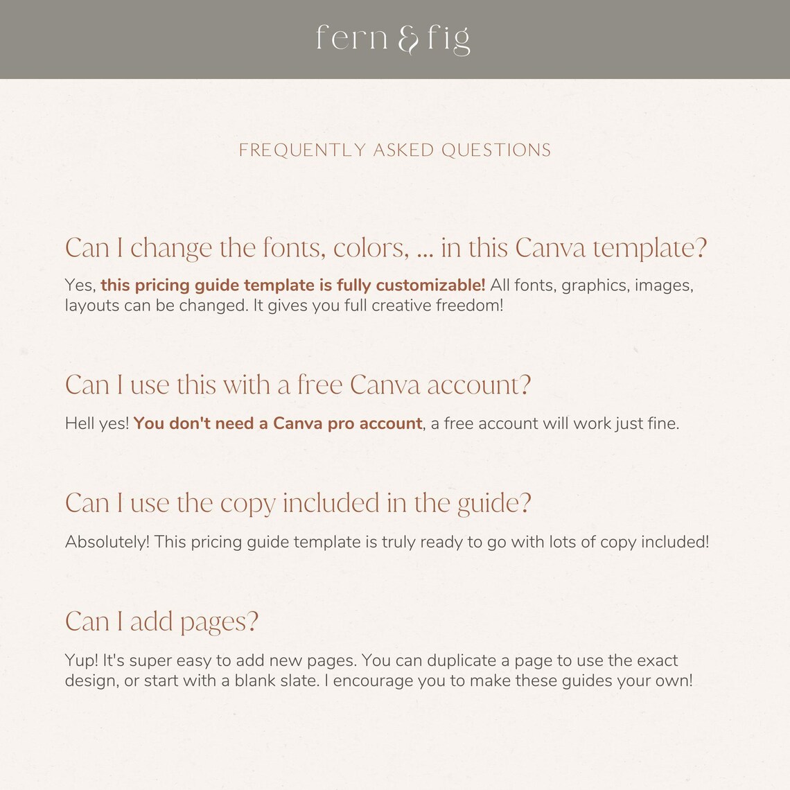 Interior Design Pricing Guide, Canva Pricing Guide Template, Brochure ...