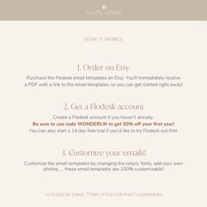 Neutral Flodesk Email Templates for Photographers Minimal Clean Flodesk ...